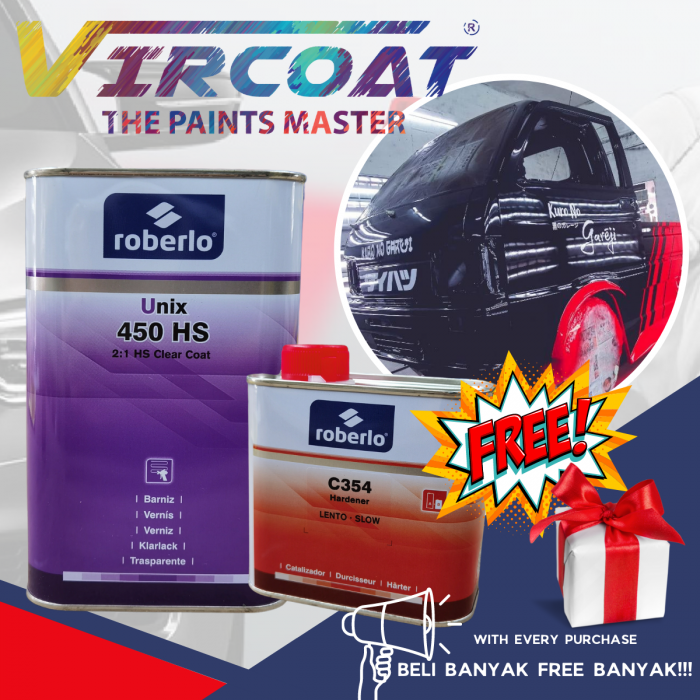 ROBERLO, HS450, CLEARCOAT, LAQUER, 2 1 CLEAR, HS250, HS150